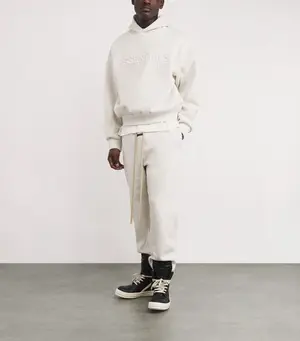 Fear Of God Cotton Logo Hoodie - Grey