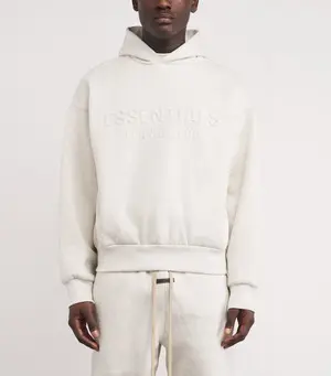 Fear Of God Cotton Logo Hoodie - Grey