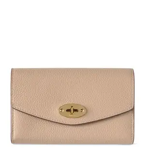 Mulberry Medium Leather Darley Wallet - Beige