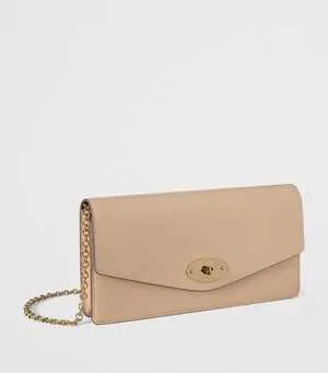 Mulberry Leather Darley Cross-body Bag - Beige