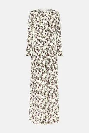 EMILIA WICKSTEAD Silverio Printed Silk Crepe De Chine Maxi Dress - Olive