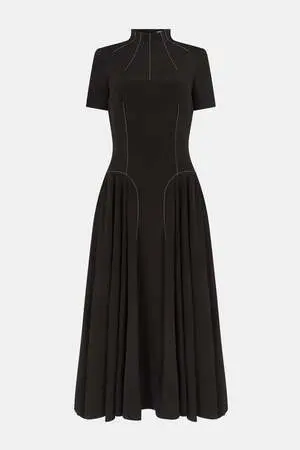 EMILIA WICKSTEAD Neptune Dress In Silk Crepe De Chine
