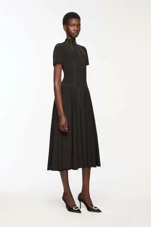 EMILIA WICKSTEAD Neptune Dress In Silk Crepe De Chine