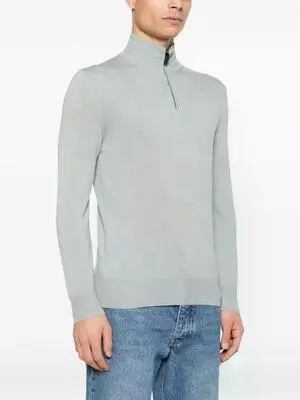 Canali Half-zip Sweater - Blue