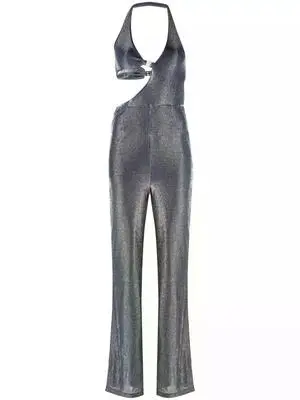ROTATE BY BIRGER CHRISTENSEN Halterneck Jumpsuit - Blue
