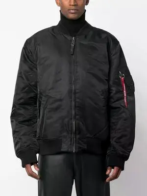 Alpha Industries Embroidered-design Bomber Jacket