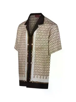 Gucci Chain-print Button Shirt
