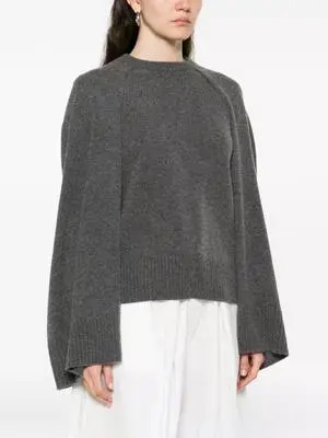 TOTEME Cashmere Cape Detail Sweater - Grey