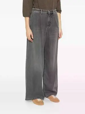 Max Mara Pleated Wide-leg Jeans