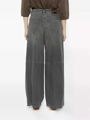 Max Mara Pleated Wide-leg Jeans
