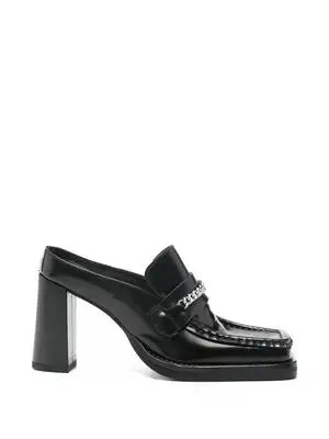 Martine Rose Square-toe Chain Mules - Black