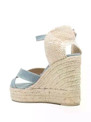 CastaÑer Criss-cross Platform Sandals - Blue