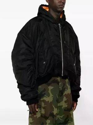 LỰU ĐẠN Distorted Ma1 Hooded Jacket