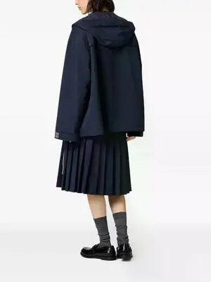 Miu Miu Pleated Ripstop Fabric Skirt