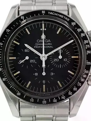 Omega 1990s 42mm Speedmaster Screwed Caseback Watch - Silver
