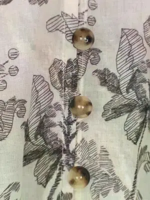 GOLDEN GOOSE Floral Print Button Up Mini Dress