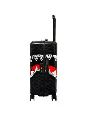 SPRAYGROUND Shark-graphic Checkered-pattern Luggage