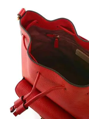 COCCINELLE Medium Drawstring Leather Bucket Bag