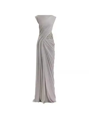 GEMY MAALOUF Draped High-neck Gown