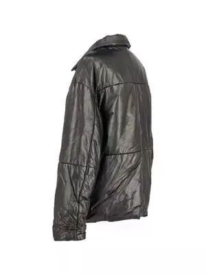 Vintage Leather Puffer Jacket