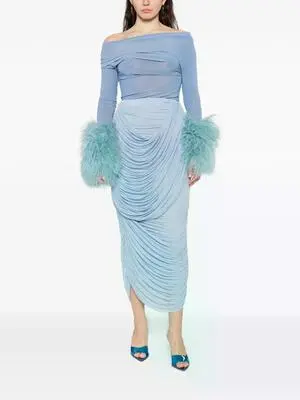 Magda Butrym Draped Midi Skirt