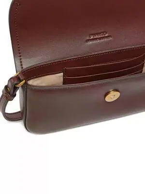 Pinko Medium Saddle Flat Shoulder Bag - Brown
