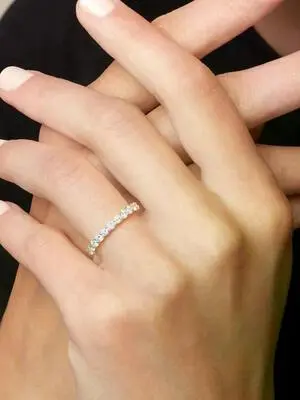 Melissa Kaye 18k White Gold Sadie Eternity Band Ring