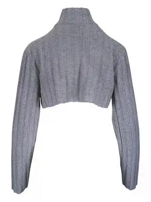 Miu Miu Ribbed Knit Zip Cardigan