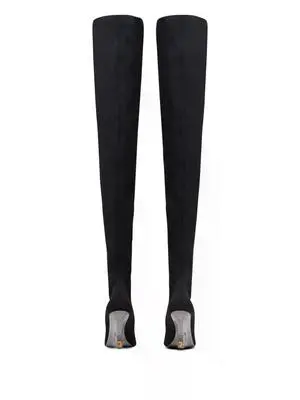Balmain Wedge Thigh-high Boots