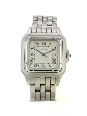 Cartier 1990s 30mm Panthère Roman Numerals Watch - Silver