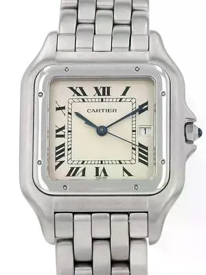 Cartier 1990s Panthère Stainless Steel Roman Numeral Watch