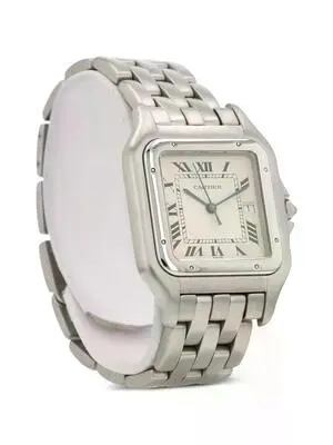 Cartier 1990s Panthère Stainless Steel Roman Numeral Watch