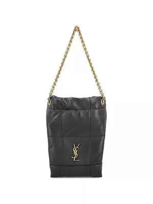 Saint Laurent Quilted Bucket Bag With Chain Detail