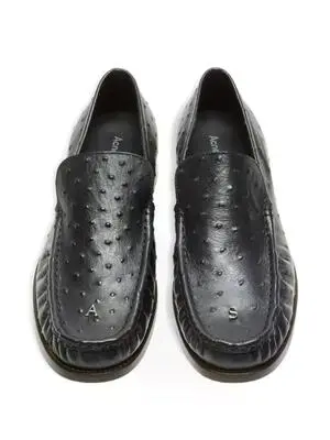 Acne Studios Embossed Leather Loafers - Black