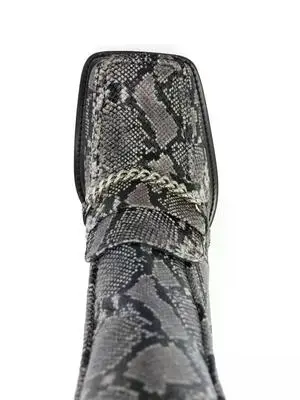 Martine Rose Square Toe Chain Boots