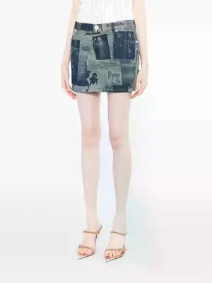 JEAN PAUL GAULTIER Newspaper Print Mini Skirt