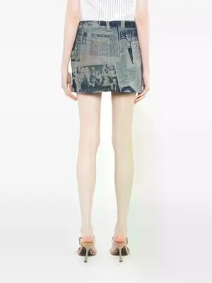 JEAN PAUL GAULTIER Newspaper Print Mini Skirt