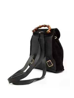 Gucci Suede Bamboo Backpack