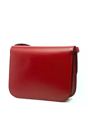 Celine 2016 Medium Calfskin Classic Box Crossbody Bag - Red