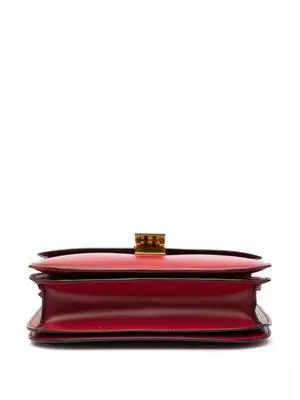 Celine 2016 Medium Calfskin Classic Box Crossbody Bag - Red