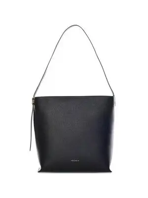 COCCINELLE Leather Shoulder Bag With Detachable Strap - Black