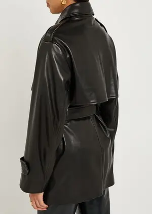 Nour Hammour Priya Belted Leather Jacket