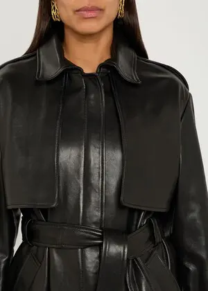 Nour Hammour Priya Belted Leather Jacket