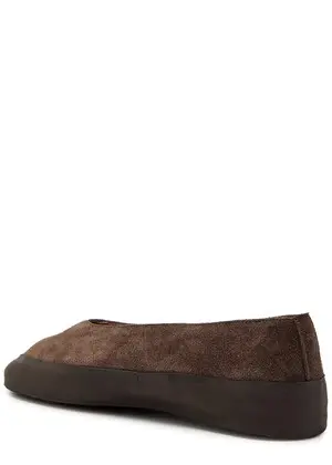 Le Monde Beryl Apres Ski Suede Ballet Flats - Brown