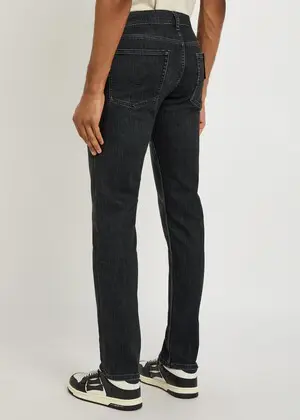 7 For All Mankind Slimmy Tapered-leg Jeans - Black