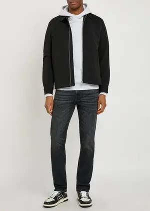 7 For All Mankind Slimmy Tapered-leg Jeans - Black