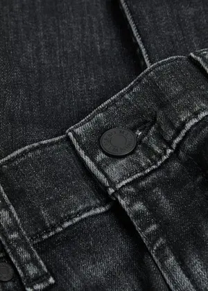 7 For All Mankind Slimmy Tapered-leg Jeans - Black