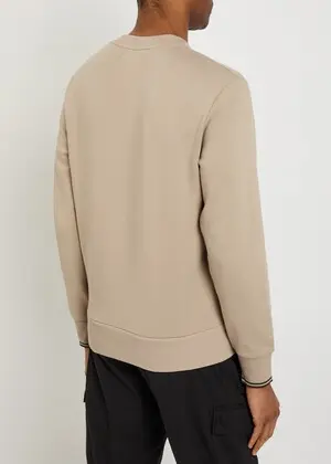 Fred Perry Logo-embroidered Cotton Sweatshirt - Ecru