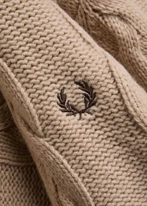 Fred Perry Logo Cable-knit Wool-blend Jumper