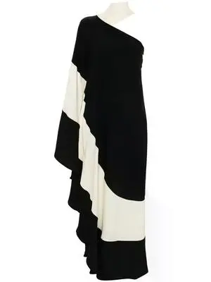 TALLER MARMO Tirso Colour-block Maxi Dress - Black